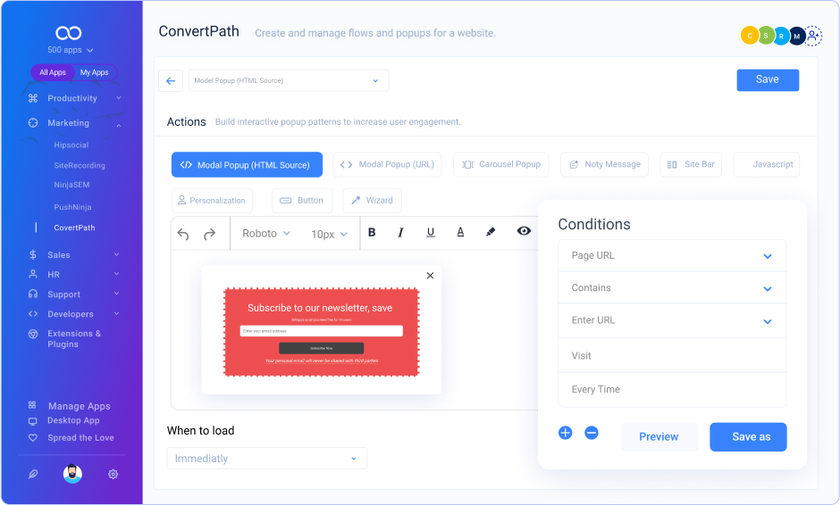 In-app Wizard | ConvertPath by 500apps